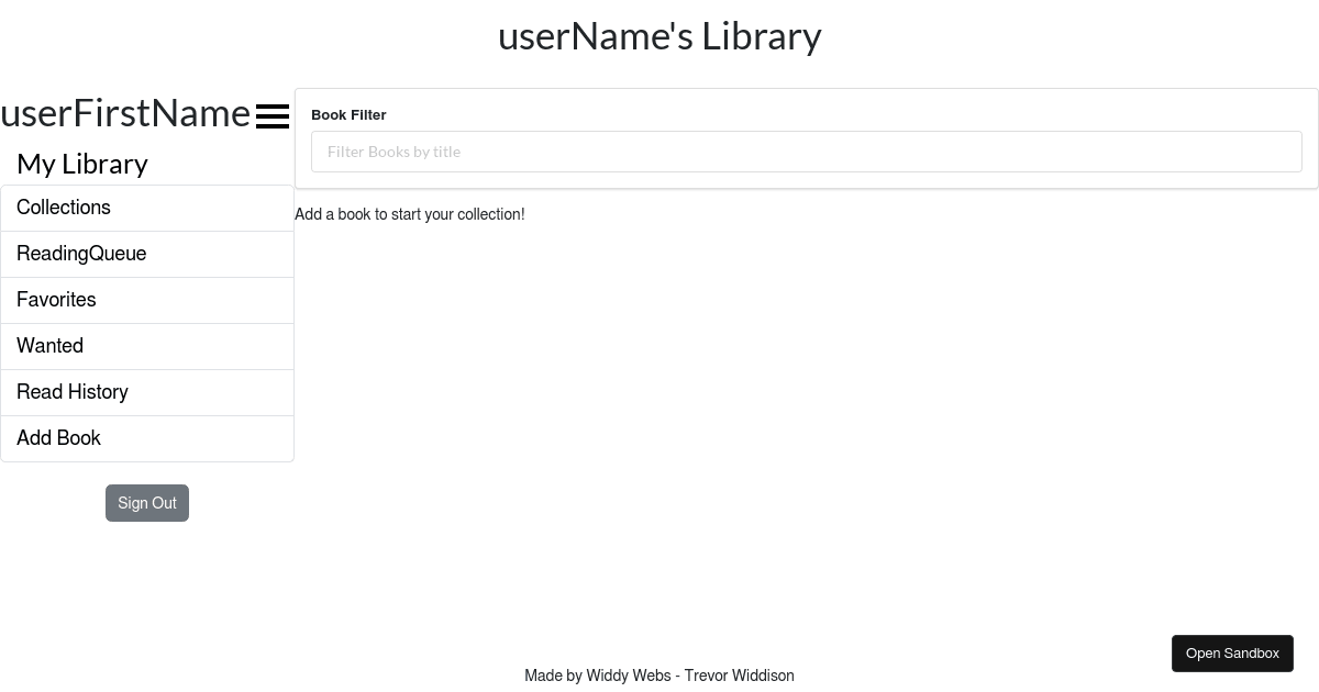 home-library - Codesandbox
