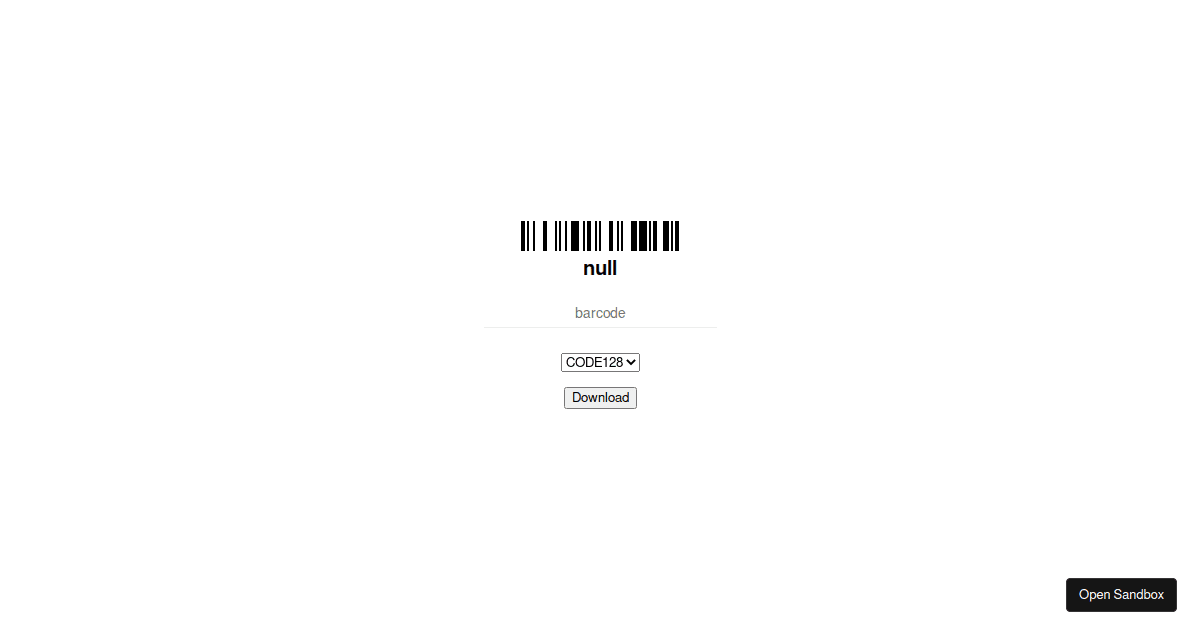 BARCODE (forked) - Codesandbox