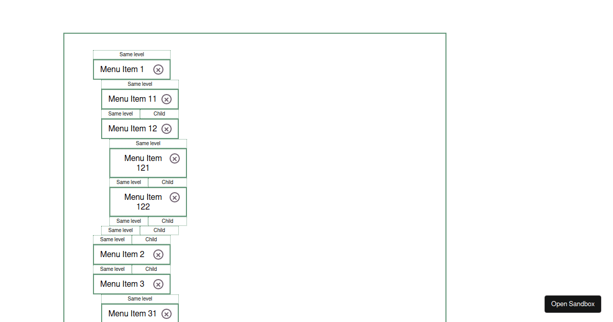 React Dnd Menu Builder Tree View Codesandbox 