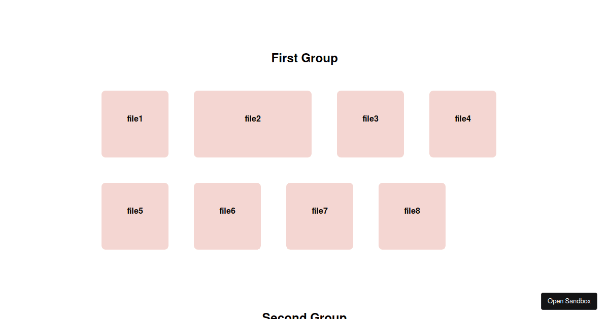 React Dnd Sortable Grid Multiple Groups Codesandbox
