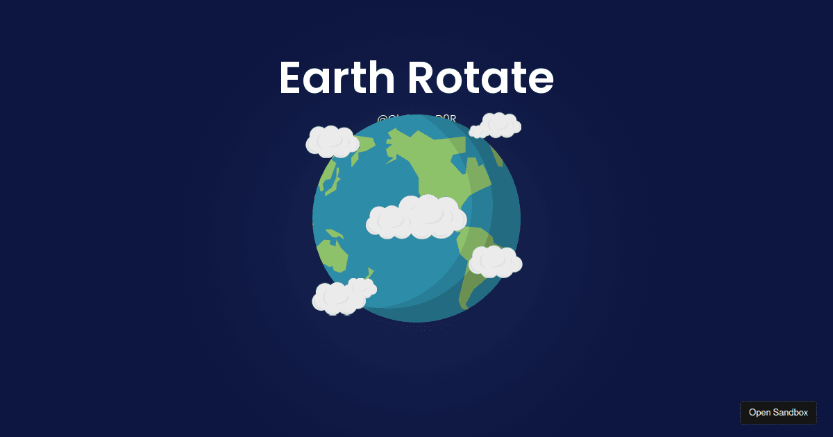 Animation Earth - Codesandbox