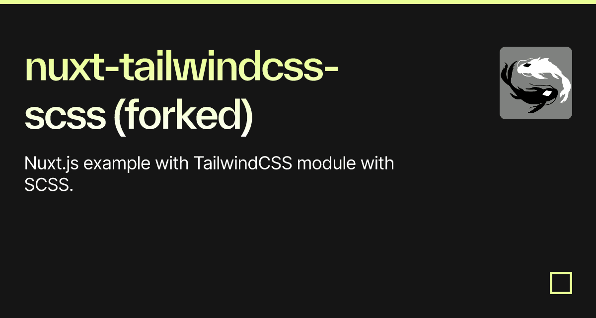 nuxt-tailwindcss-scss (forked) - Codesandbox