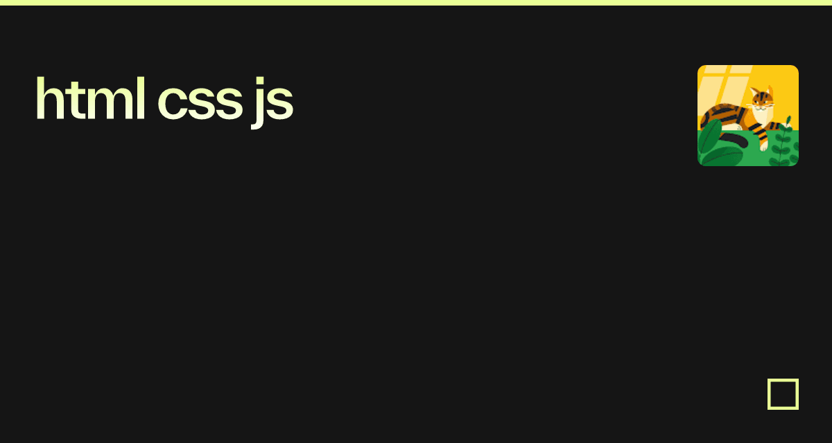 Html Css Js Codesandbox