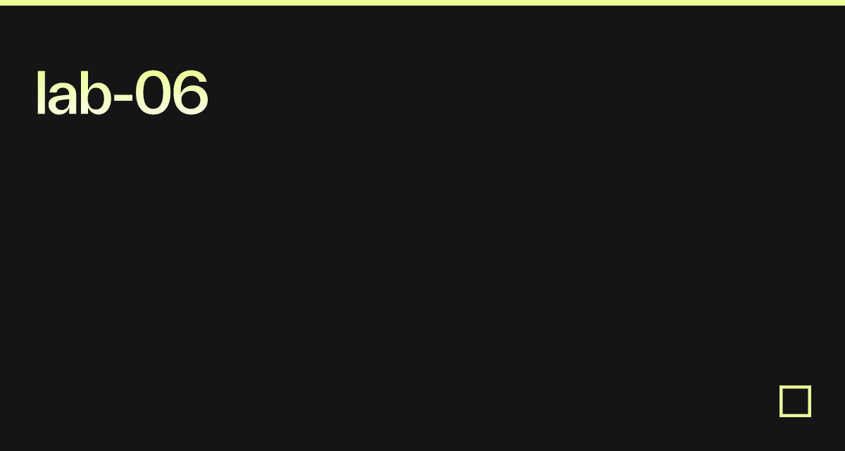 lab-06 - Codesandbox
