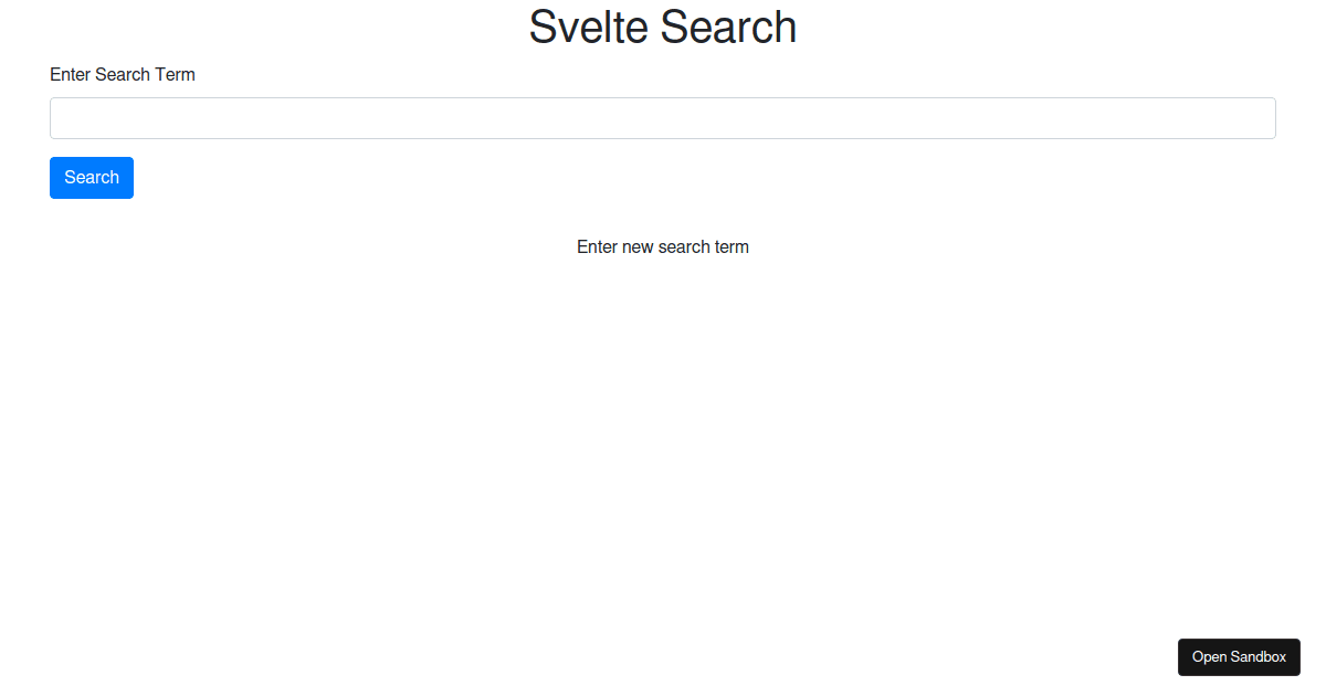 svelte-search - Codesandbox
