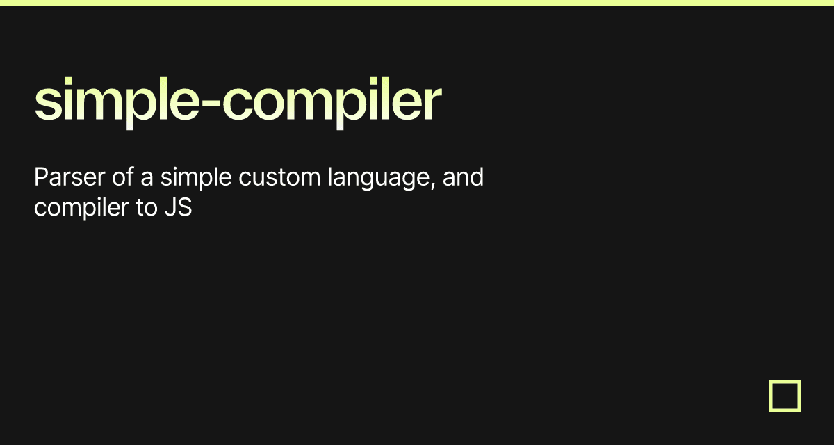 simple-compiler - Codesandbox