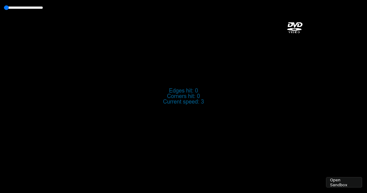 dvd screen saver - Codesandbox