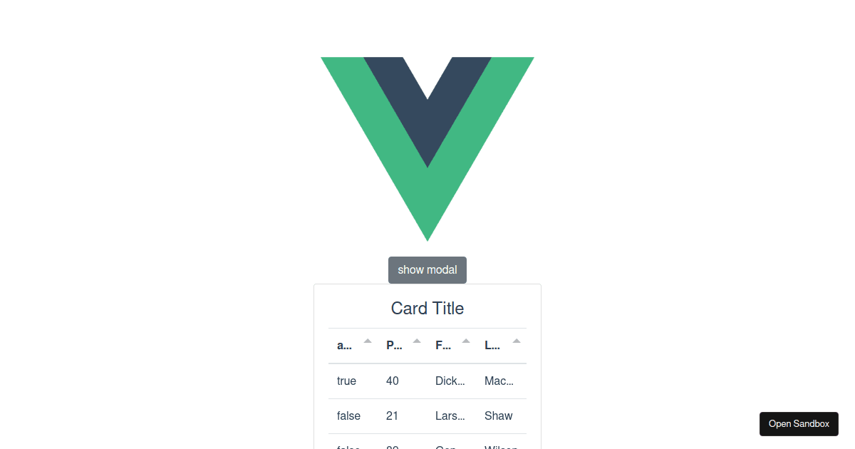Bootstrap Vue - Codesandbox