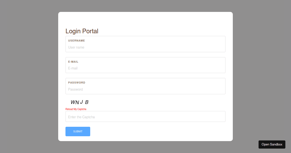 captcha - Codesandbox