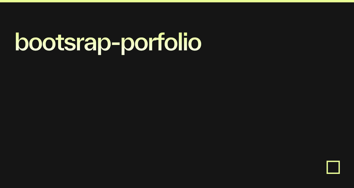 bootsrap-porfolio - Codesandbox