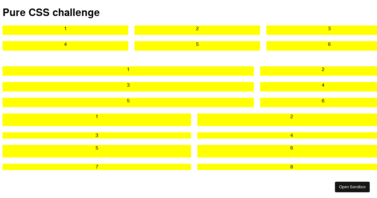 CSS Grids / Challenge (forked) - Codesandbox