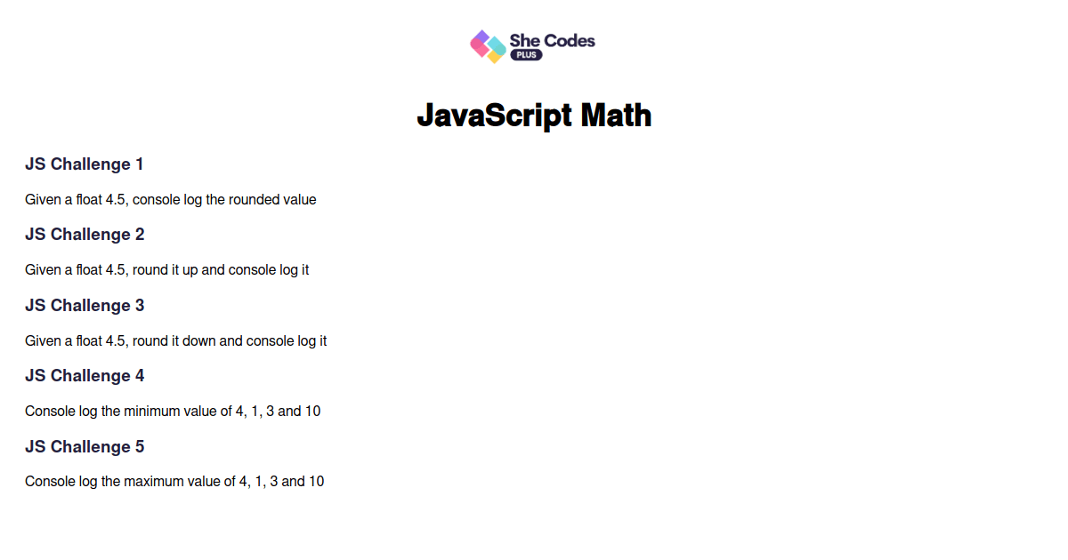 JavaScript Math - Codesandbox