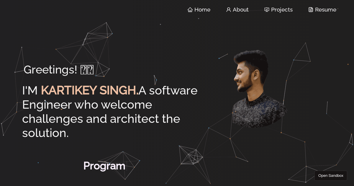 Portfolio (forked) - Codesandbox