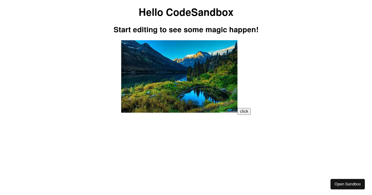 Onload Even In React Codesandbox