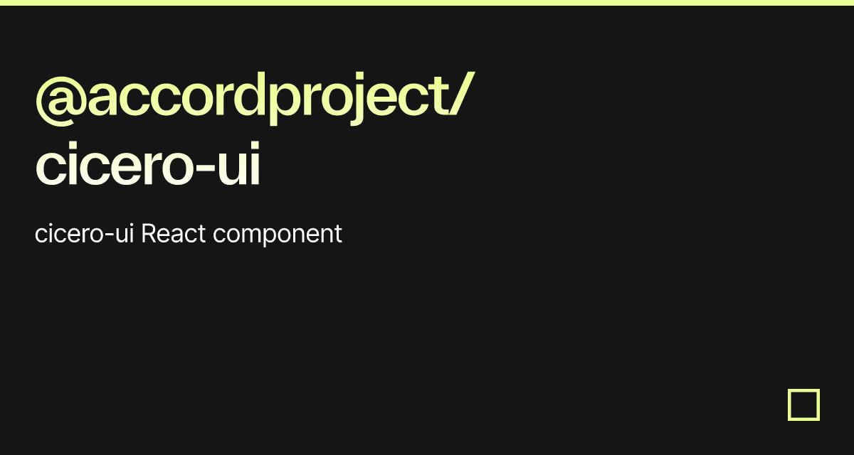 @accordproject/cicero-ui - Codesandbox