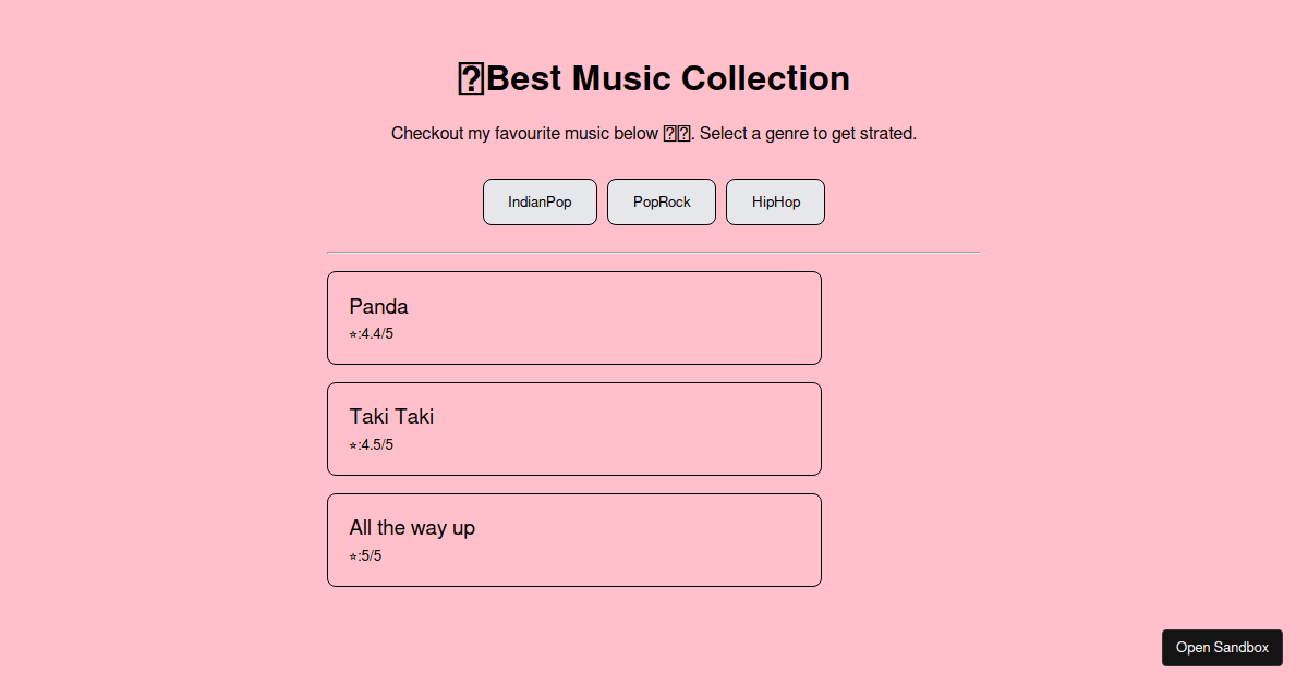 music-recommendation - Codesandbox