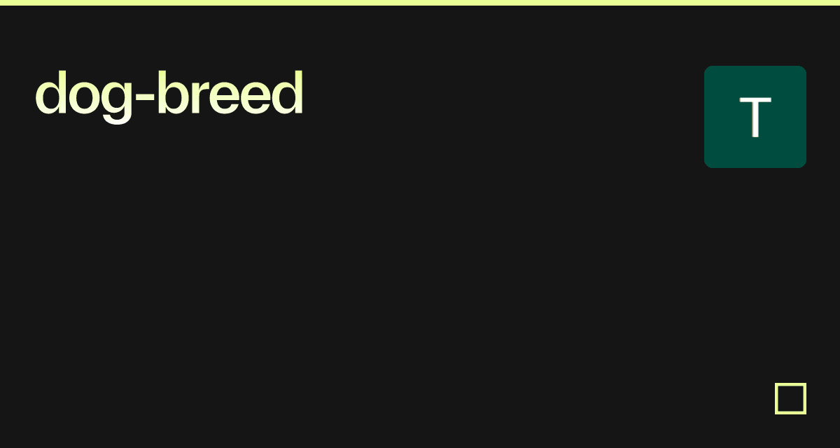 dog-breed - Codesandbox