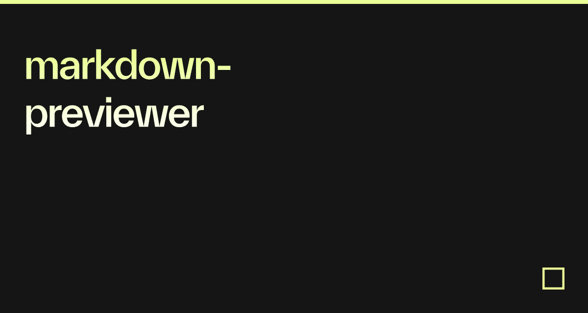 markdown-previewer - Codesandbox