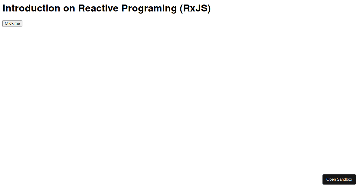 Reactive Programing Intro Codesandbox