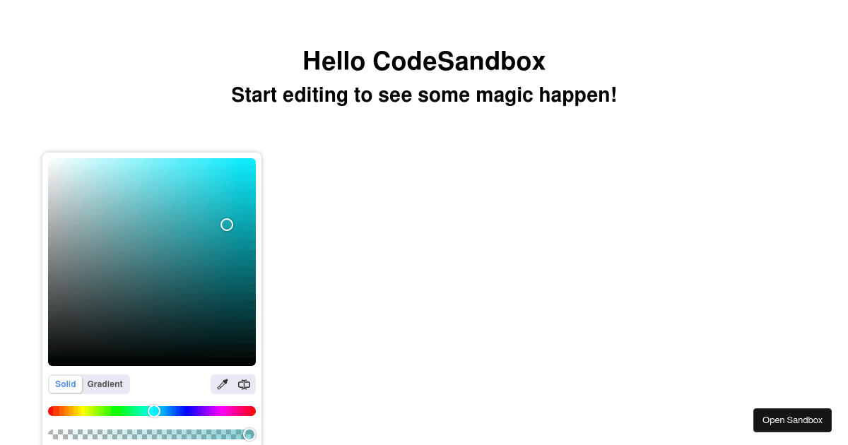 Rect Color Picker Gradient (forked) - Codesandbox