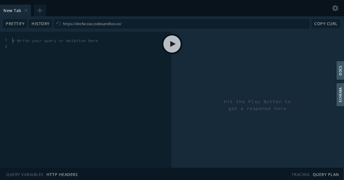 Graphql Server Codesandbox