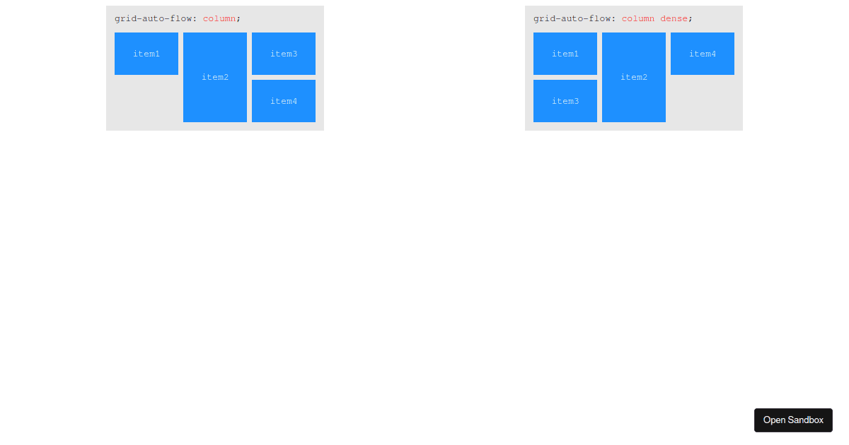 grid-auto-flow - Codesandbox