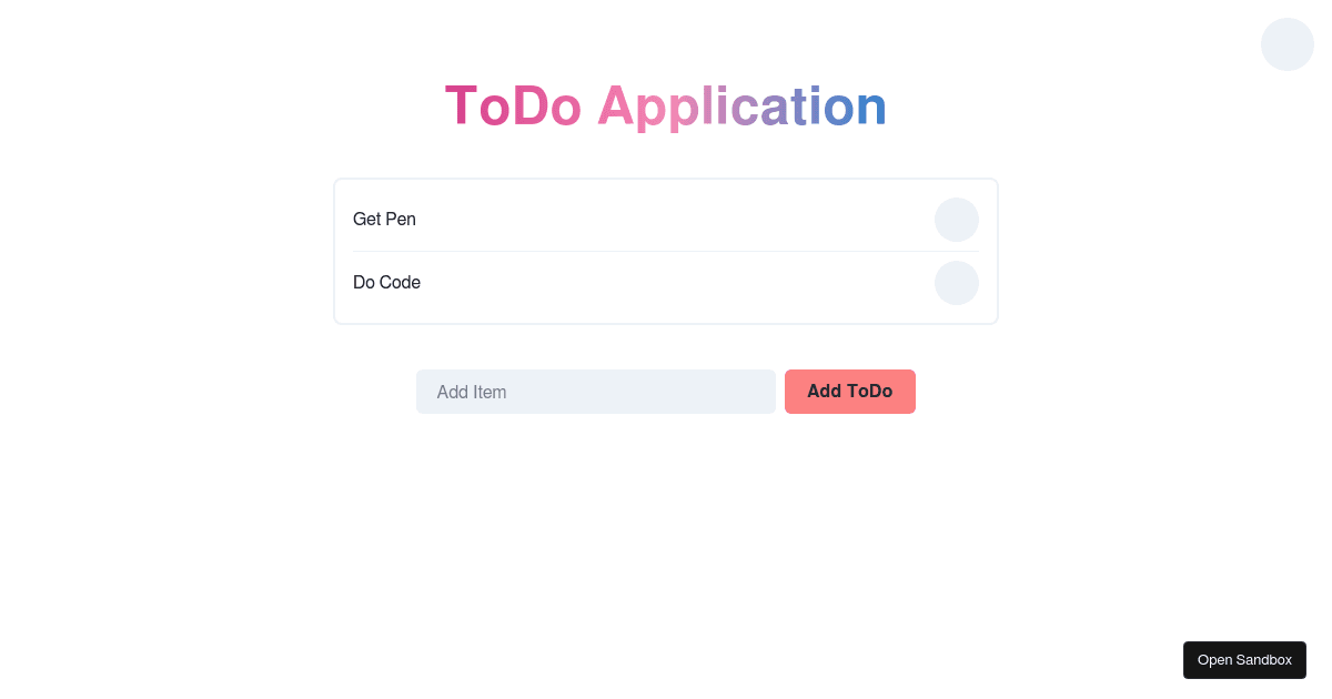 To-do List - Codesandbox