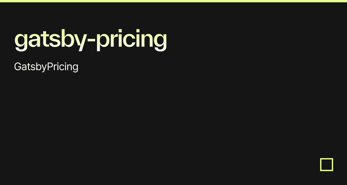 gatsby-pricing - Codesandbox