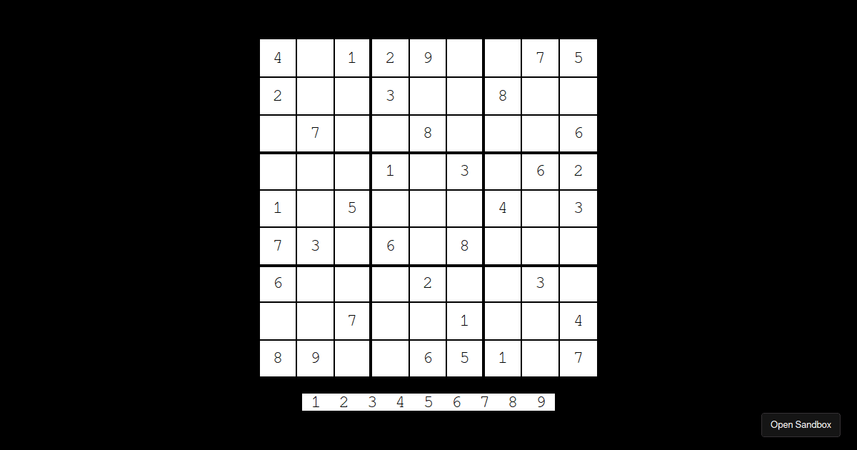 Sudoku DnD - Codesandbox