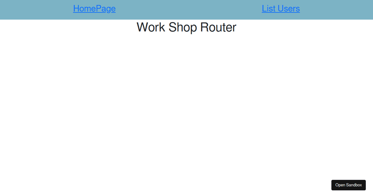 router - Codesandbox