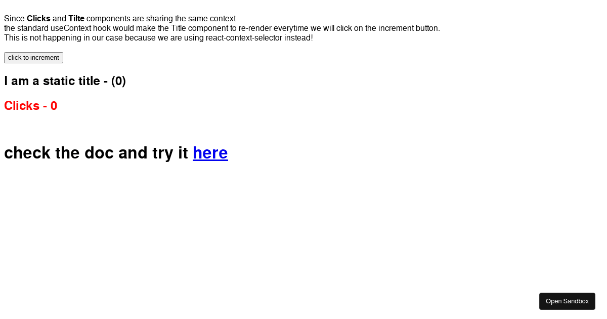 Clean context example (forked) - Codesandbox
