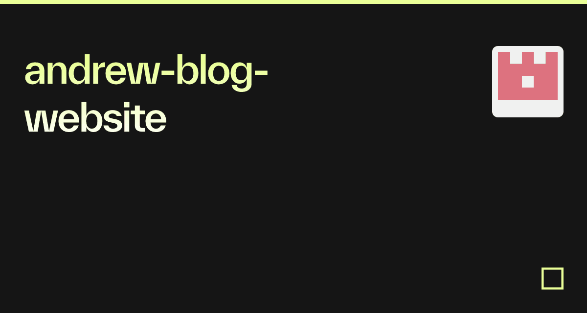 andrew-blog-website - Codesandbox