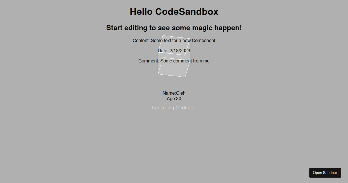 Example1 - Codesandbox