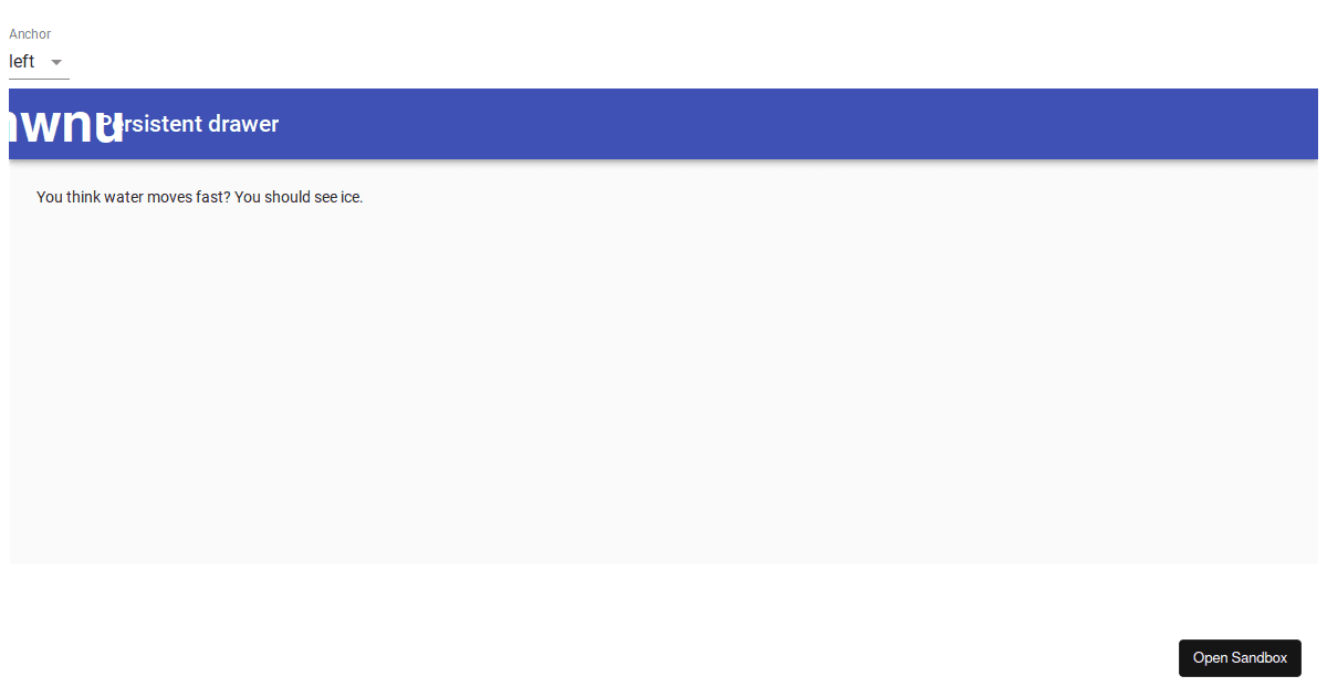 Material-ui Drawer Demo (forked) - Codesandbox Material-ui Drawer Demo (forked) - Codesandbox