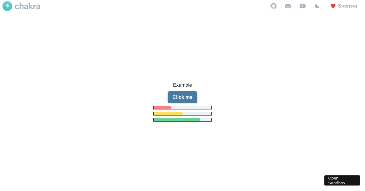 Chakra UI - themed Progress - Codesandbox