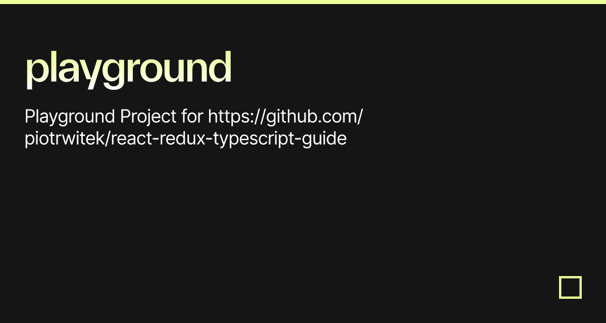 playground - Codesandbox