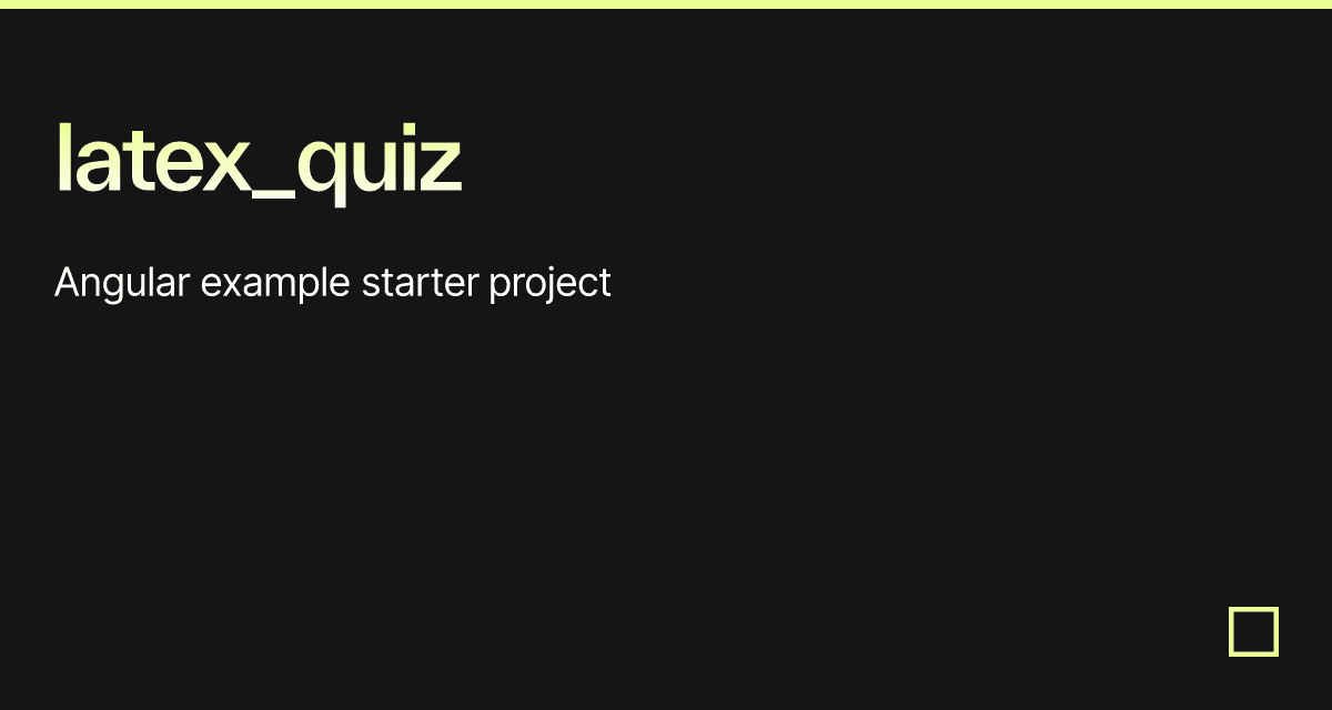 latex_quiz - Codesandbox