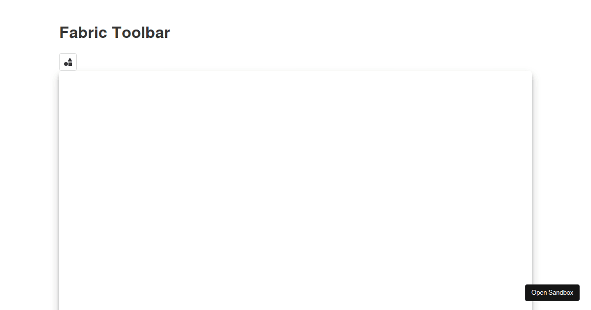 Fabric Js Toolbar Forked Codesandbox