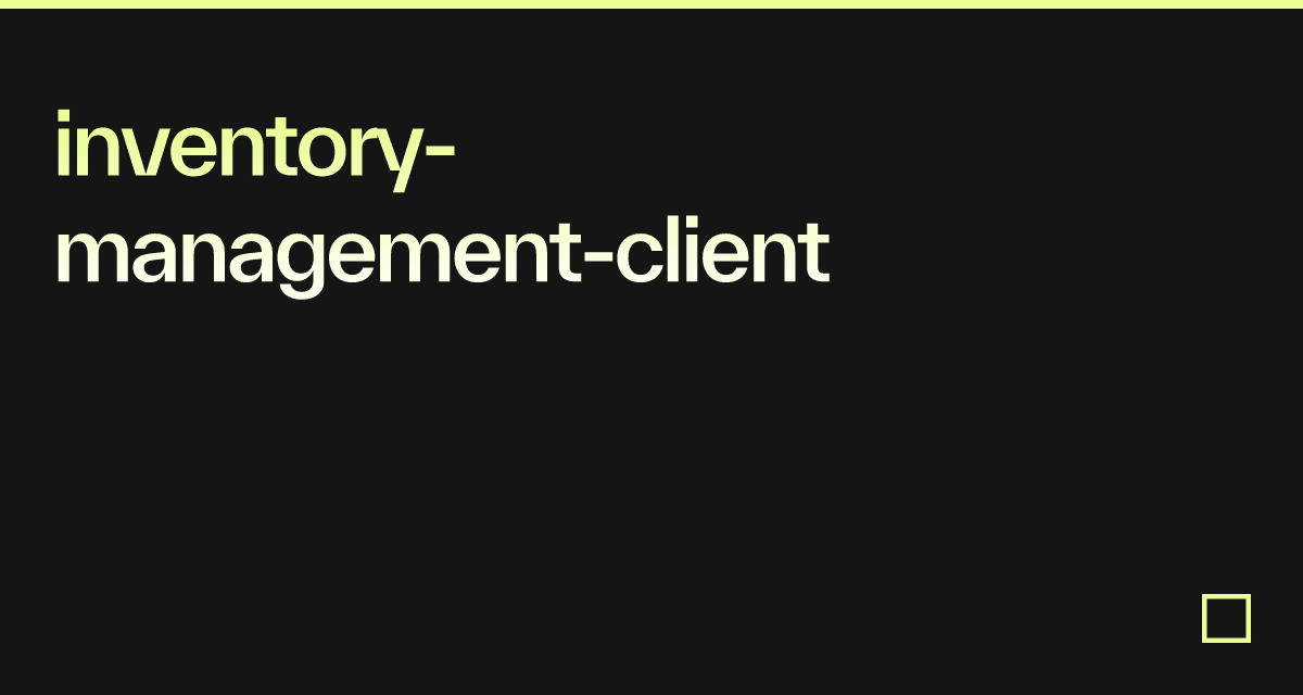 inventory-management-client - Codesandbox