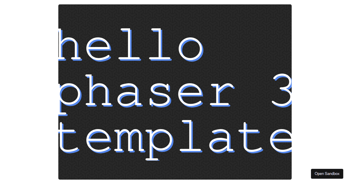 Phaser 3 Template - Codesandbox