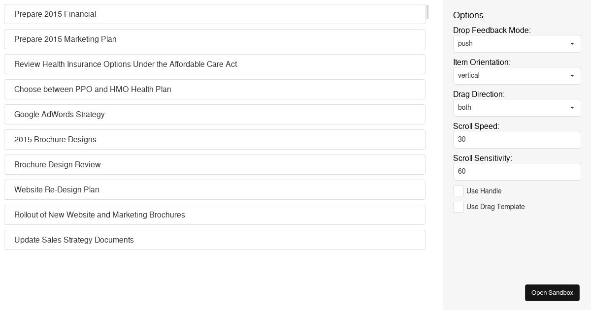 Customization - DevExtreme Sortable - Codesandbox