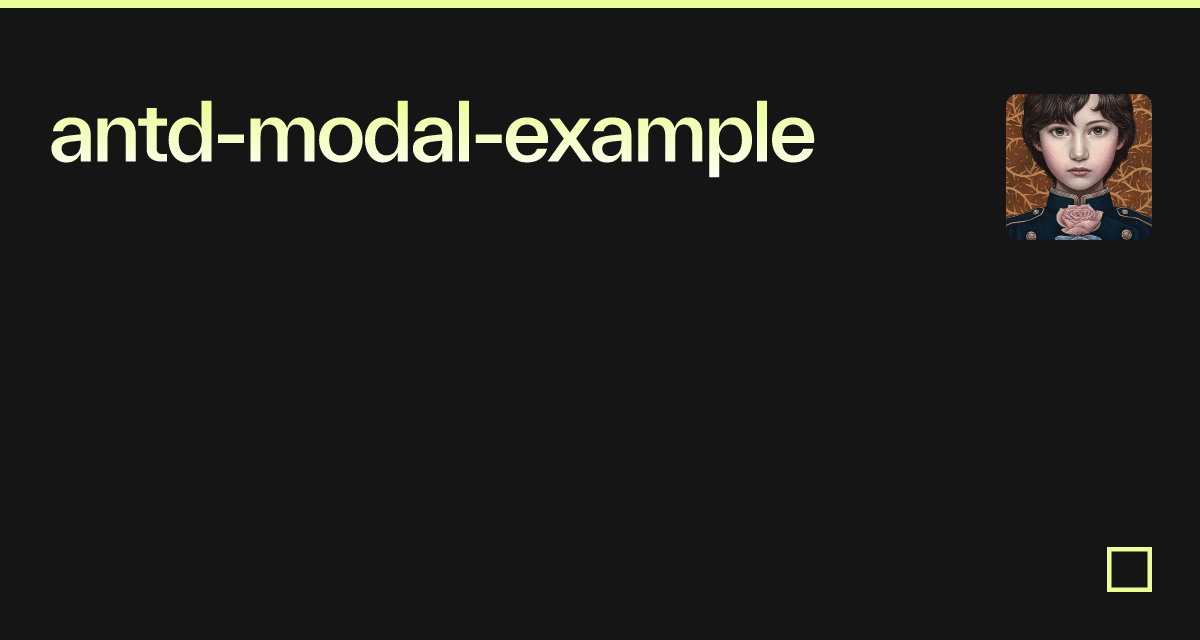 antd-modal-example - Codesandbox