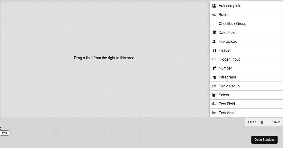 Formbuilder React Codesandbox
