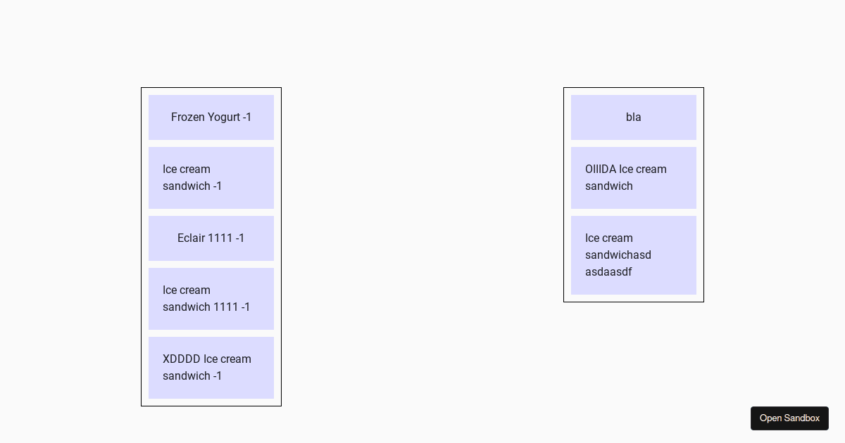 DropList - Codesandbox