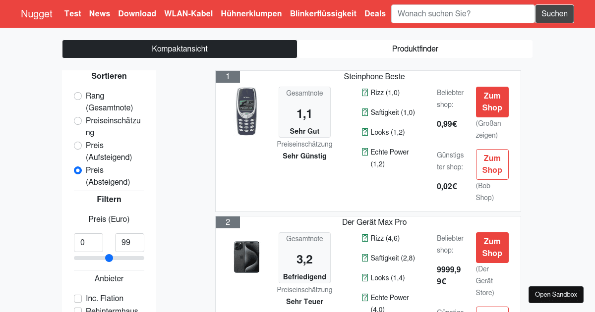 Project Chip - HTML Website - Codesandbox