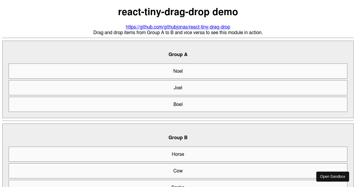 react-tiny-drag-drop (forked) - Codesandbox