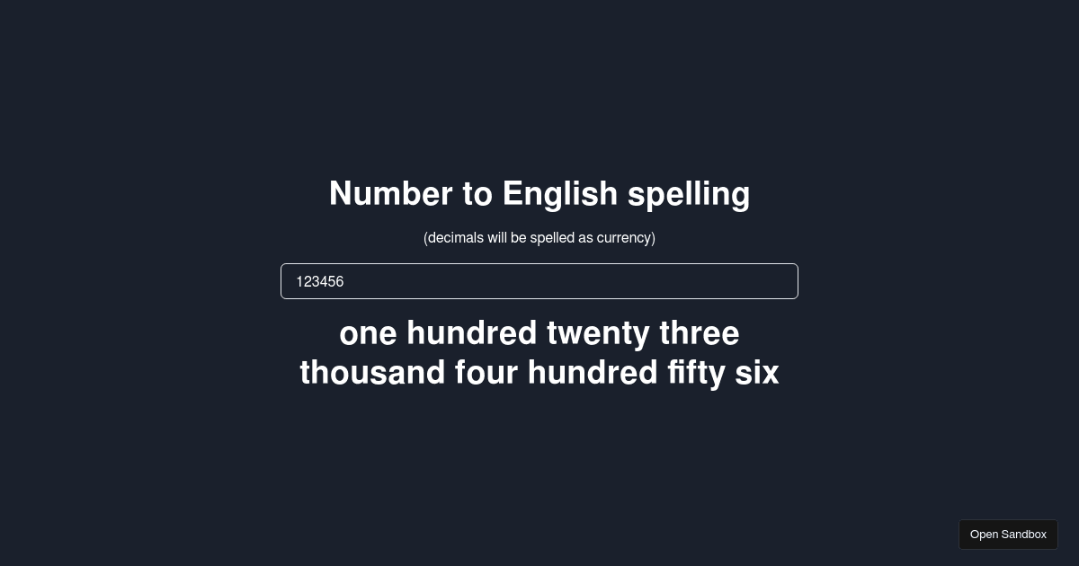 big-number-spelling - Codesandbox