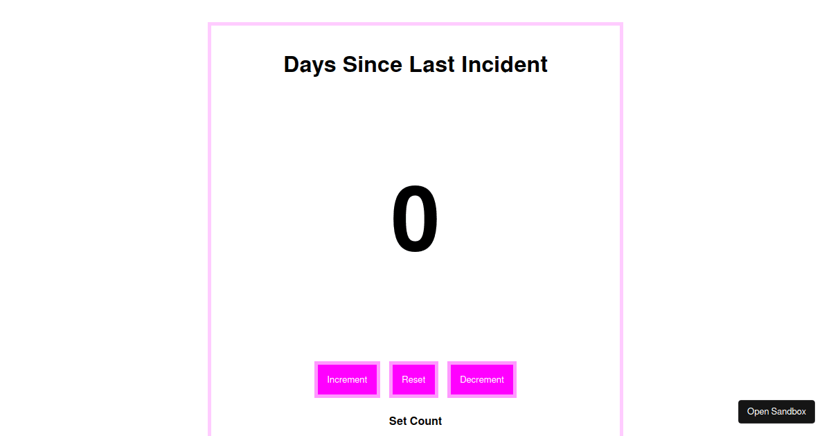 incident-counter - Codesandbox