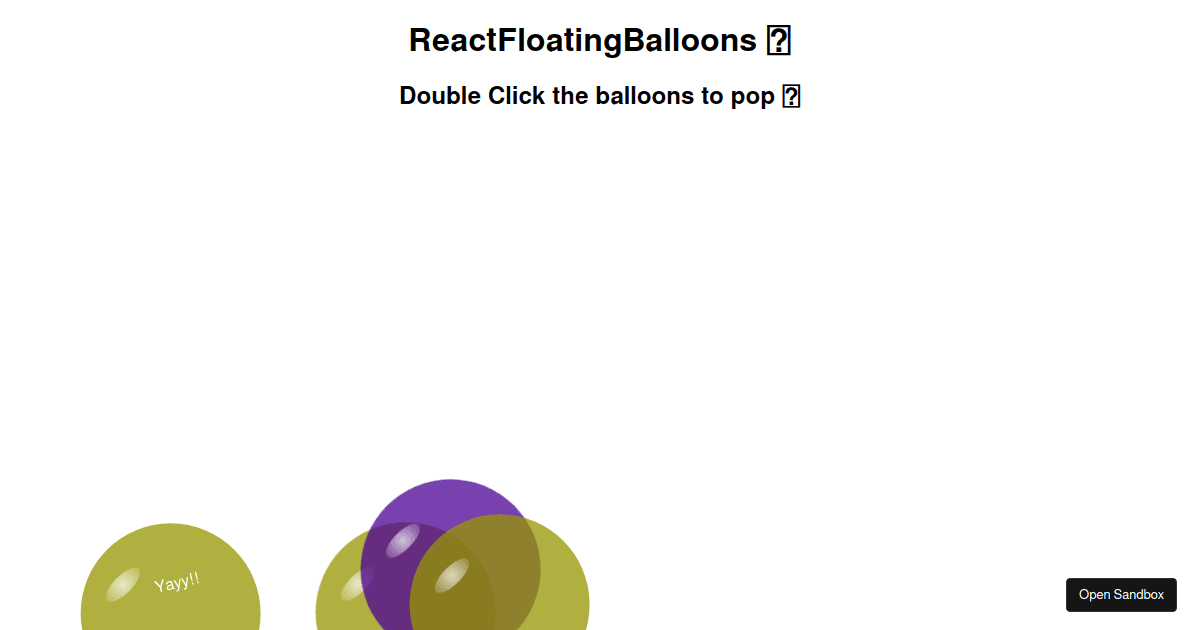 react-floating-balloons-basic-example (forked) - Codesandbox react-floating-balloons-basic-example (forked) - Codesandbox
