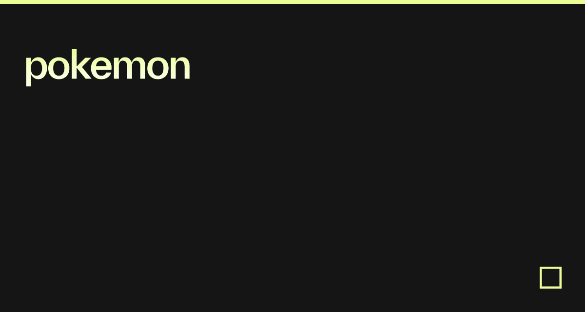 pokemon - Codesandbox